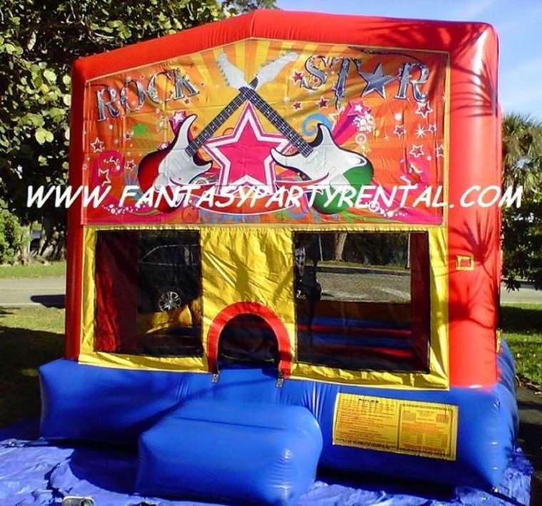 Rock Star Bounce House - Fantasy Party Rental Broward - Miami